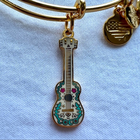 Alex and Ani | Jewelry | Nwt Disney Pixar Alex And Ani Gold Coco Guitar ...